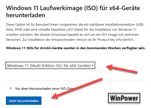 Windows 11 24H2 installieren ISO-Dateien Media Creation Tool